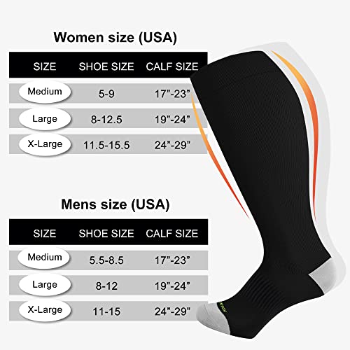 Snapklik.com : LEVSOX Plus Size Compression Socks Wide Calf Men&Women ...