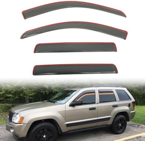 Amazon.com: MODILOVER in Channel Window Visor Deflectors, Compatible ...