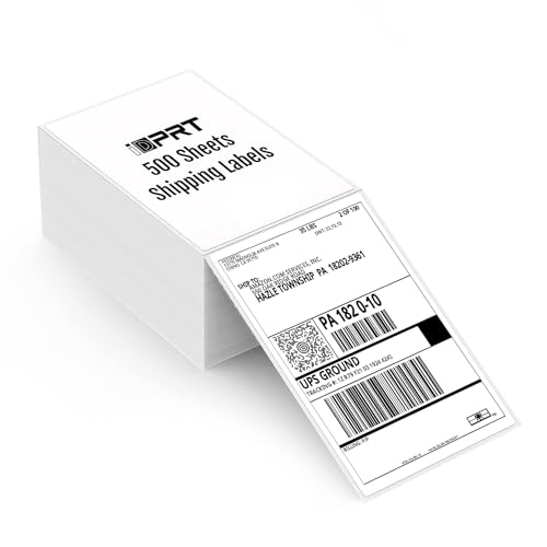 Buy iDPRT Shipping Labels - 4×6 Thermal Direct Shipping Label, Fan-Fold ...