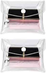 Amazon.com : 2Pcs Transparent Mini PVC Makeup Bag Small Clear Plastic ...