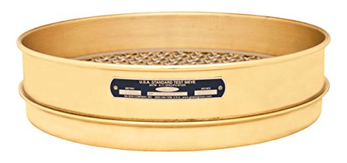 Gilson 12-Inch (305mm) ASTM E11 Test Sieve, Brass Frame/Stainless Steel ...