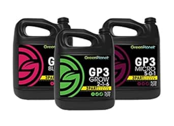 Amazon.com : Green Planet GP3 - Grow Micro Bloom 3 x 4L - Nutrients 3 ...