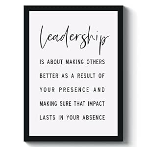 GS DECOR Leadership Quote Wall Frame | Wall Decor | 12 x 9 Inches-BK ...