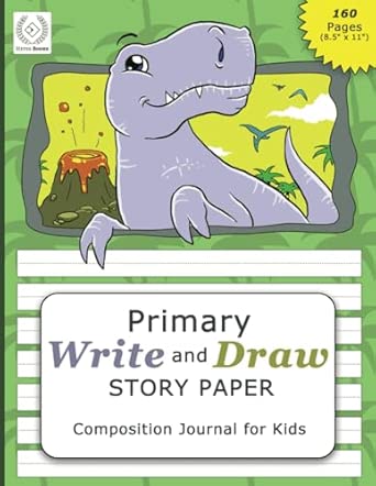 Primary Write and Draw Story Paper Composition Journal for Kids (160 ...