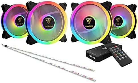 GAMDIAS 120mm ARGB PC Case Fans, Computer Case Fan, PWM Speed Control ...