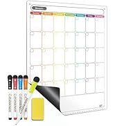 Mag-Fancy Dry Erase Calendar Magnetic Board - Monthly Planner Dry Erase ...