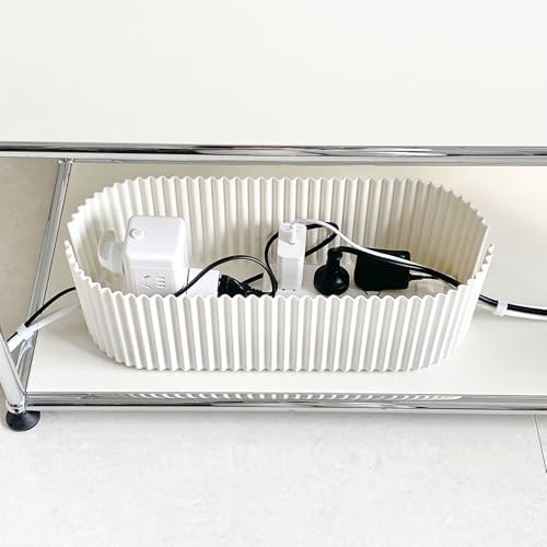 Amazon.com: Nineween White Cable Box Organizer, Plastic Cord Hider Box ...