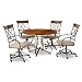 Amazon.com - Powell 5-Pc Hamilton Swivel Dining Set, Medium Cherry ...