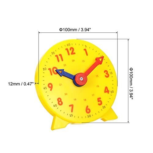 PATIKIL 4 inch Teaching Clock, Learn Clock Learning Tell Time Analog ...