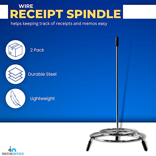 Snapklik.com : 1InTheOffice Wire Receipt Spindle,Chrome Receipt Holder ...