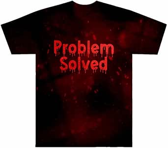 ZEALZRZSE Problem Solved Bloody T-Shirts Halloween Blood Horror Print ...