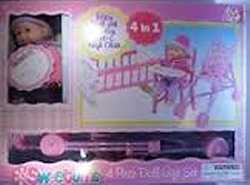 Sweetums, Baby Doll W, Stroller, Crib, & High Chair : Amazon.in: Toys ...
