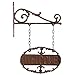 Amazon.com : Esschert Design Wall Bracket/Welcome Sign,Brown : Patio ...