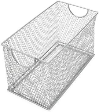 Amazon.com: Ybm Home Mesh Storage Box, Silver Mesh Great for School ...