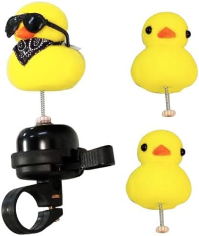 Bobbleheads Yellow Duck Bike Bell Spring Loaded Yellow Duck Bicycle ...