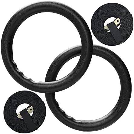 TechHark® Gymnastic ABS Rings with Heavy Duty Adjustable Strap Capacity ...