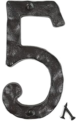 Amazon.com: Fitous 5.5 Inches,Black,Cast Iron House Numbers, Original ...