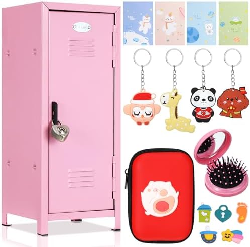 Amazon.com : Mini Locker with Lock and Key Purple -10.75" Tall x 4.125 ...