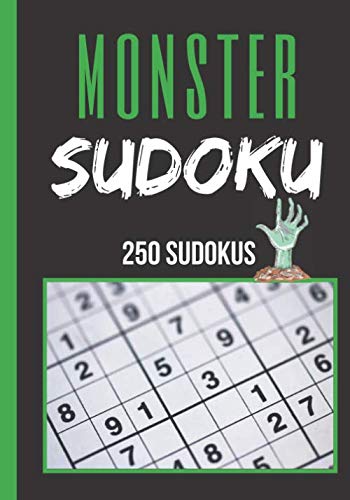 Monster sudoku: Sudoku book with 250 puzzles - difficult level - keep ...