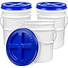Amazon.com: ePackageSupply 5 Gallon White Bucket with Gamma Seal Screw on Airtight Lid | Made in ...