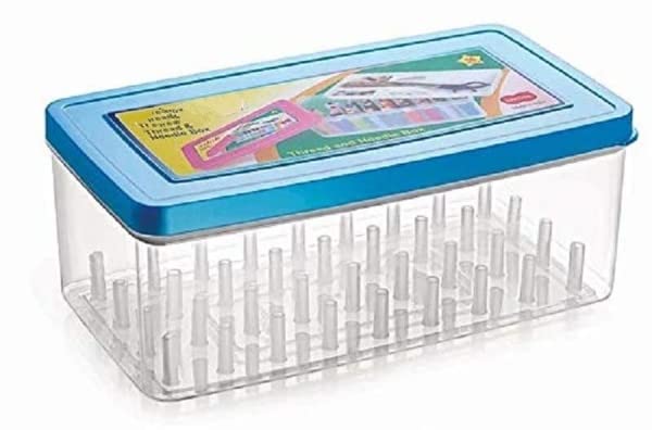 SURPLAST Thread and Needle Box - Big Size 36 spools Empty Thread Box ...
