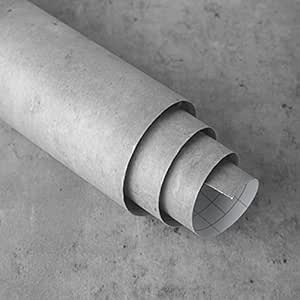 Magielif Light Grey Concrete Wallpaper Peel and Stick 32"×394" Adhesive ...