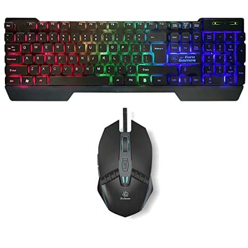 RPM Euro Games Gaming Keyboard and Mouse Combo | 104 Keys with RGB ...