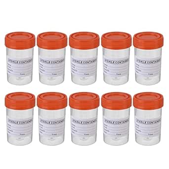 60ml Clear Sterile Specimen Container Pots (10 Pack) Urine containers ...