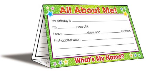 Buy All About Me! Classroom Desk Cards Book Online at Low Prices in ...