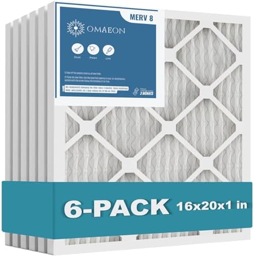 Omaeon 16x20x1 furnace filter - air conditioner filters Pack of 6 - ac ...