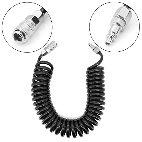 Yuhtech Black Air Duster Blow Gun Kit with 5M Recoil Blow Dust Gun ...