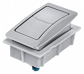 American Standard Plastic/Metal Rectangle Push Button, Chrome, for Use ...