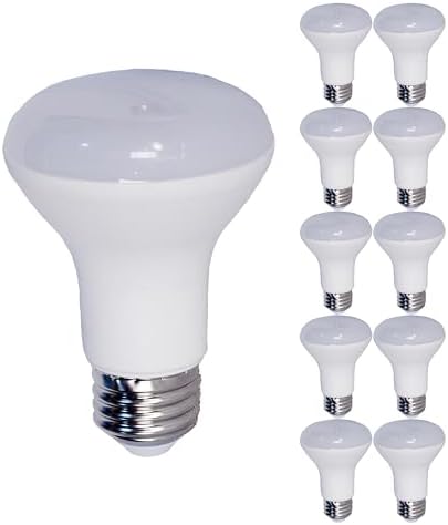 BR20 Reflector LED Bulb, 10 Pack Cool White 4000K, Dimmable R63 ...