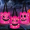 Amazon.com: Sadnyy 3 Pcs Halloween Trick or Treat Bags Light up for ...