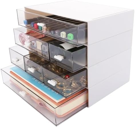 ASelected Desktop Organiser 7 Drawers Stackable Desk Storage Box, Small ...