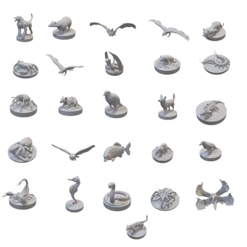 Amazon.com: Set of 7 Druid Wild Shape Animal Miniatures for DND ...