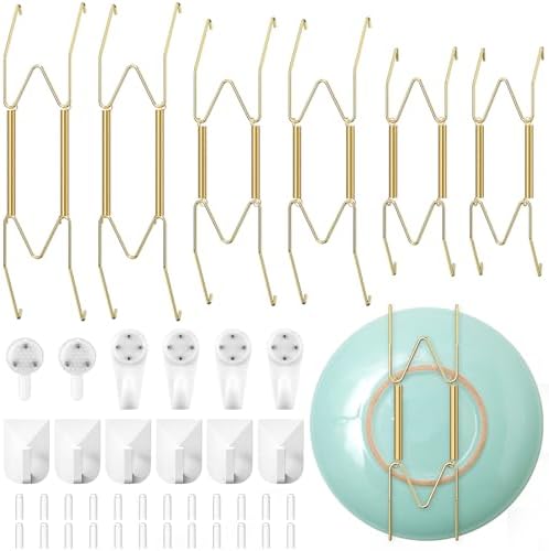 Amazon.com: Plate Holders for Displaying on Wall, 6 Pieces Wall Plate ...
