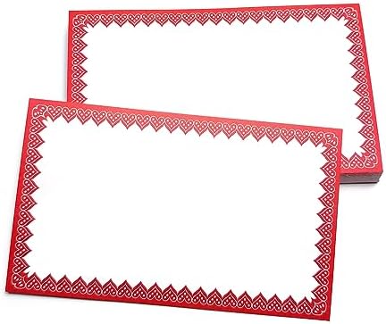 Amazon.com : PPAPPAPPIYO 3x5 Decorative Border Vellum paper/Index Cards ...