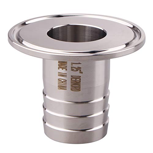 Snapklik.com : DERNORD 2 Tri Clamp To 1.25 Hose Barbed Adapter SUS304 Sanitary Hose Barb Pipe ...
