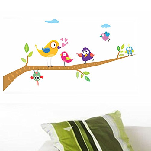 Buy Decals Design 'Singing Funny Birds' Wall Sticker (PVC Vinyl, 25 cm ...