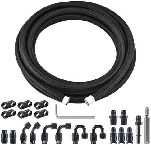 Amazon.com: EVIL ENERGY 6AN Fuel Line Kit, 6AN Hose Nylon Braided Fuel ...