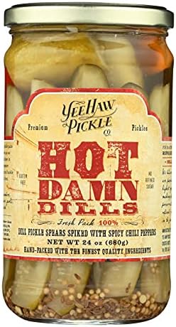 Amazon.com : Yee Haw Yeehaw Hot Damn Dills 24 Oz (Pack of 6) 6 ...