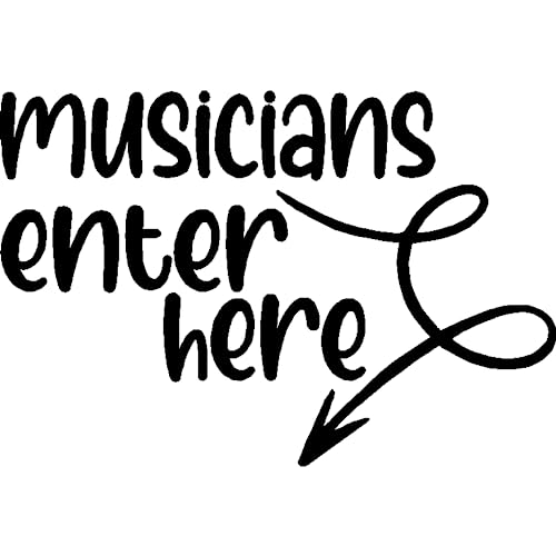 Amazon.com: Musicians Enter Here Vinyl wall door whiteboard chalkboard ...