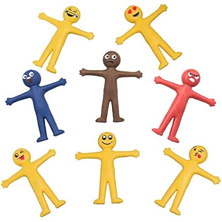 HENBRANDT 8x Yellow Smile Stretchy Men Toys/Party Goody Bag Fillers ...
