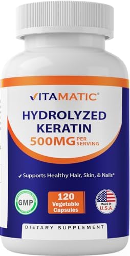 Amazon.com: Vitamatic Hydrolyzed Keratin 500mg per Serving - 120 ...