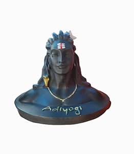 Buy CHA adiyogi Shiva Statue Decorative Showpiece - 9 cm (Fabric, Black ...
