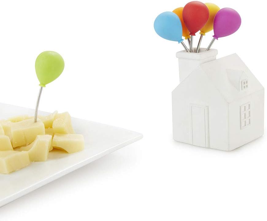 Balvi Snack fork House Balloon White colour Stainless steel holders For ...