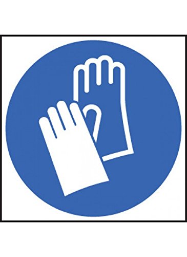 Caledonia Signs 15204F Hand Protection Symbol Sign, 200 mm x 200 mm ...