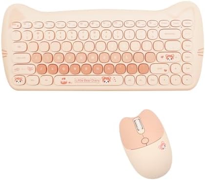 Amazon.com: Cute Cat Mini Wireless Keyboard and Mouse Combo Typewriter ...