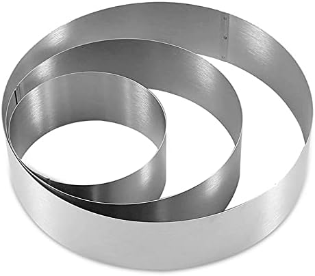 TAMUME Stainless Steel Rectangle-Shape Cake Tin Set of 3 for Layer Cake ...